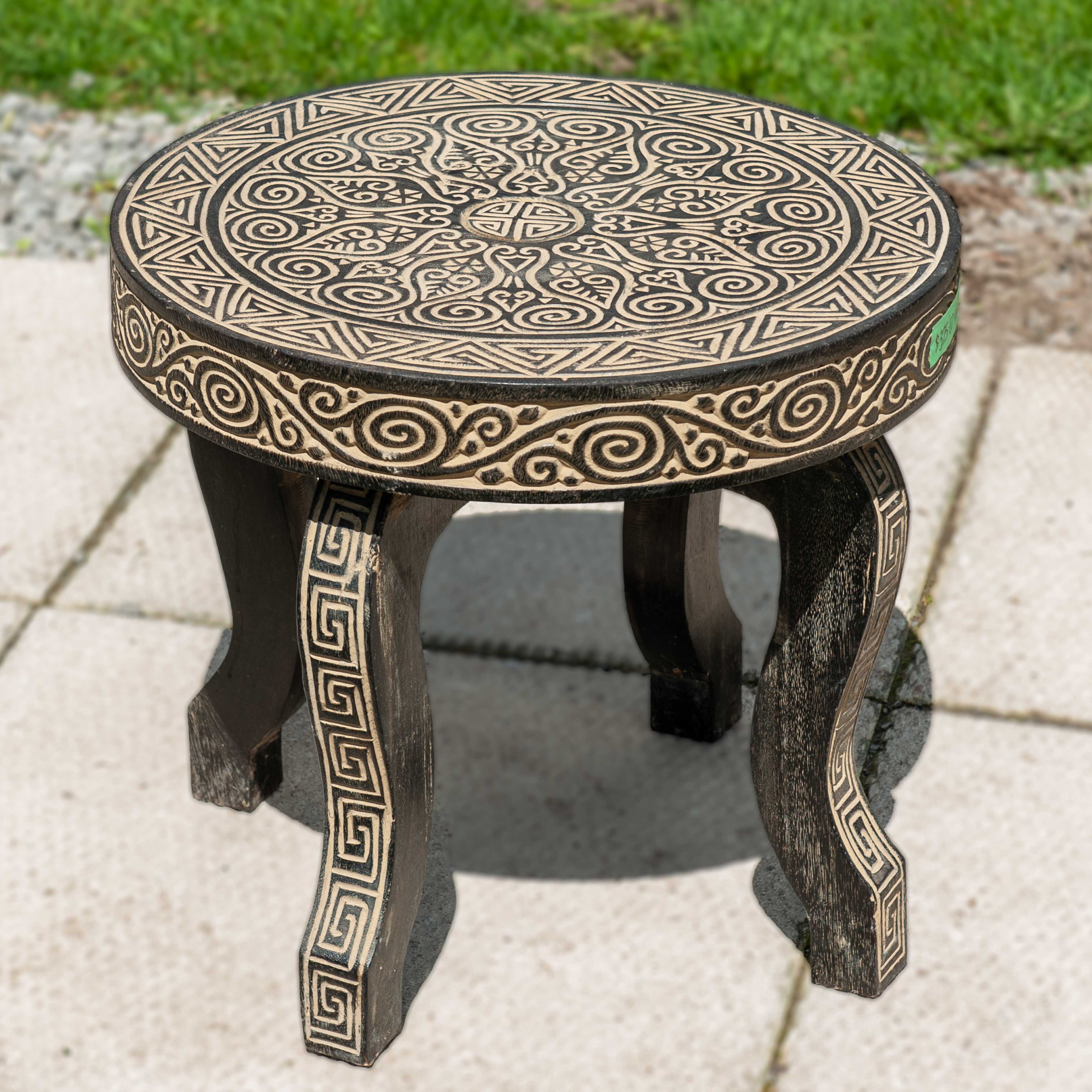 Balinese Suar Wood Carved Side Table – One World Bazaar