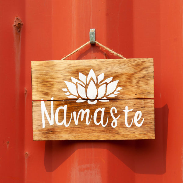 Namaste - Wood Sign - One World Bazaar