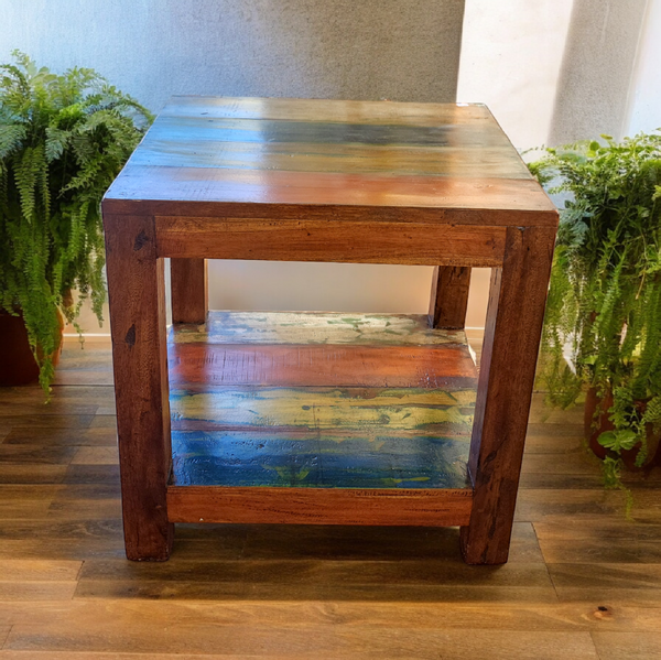Reclaimed Teak Accent Table - One World Bazaar
