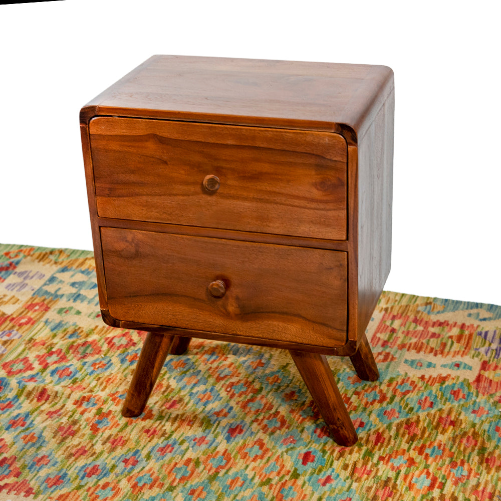 Teak MCM Night Stand - One World Bazaar