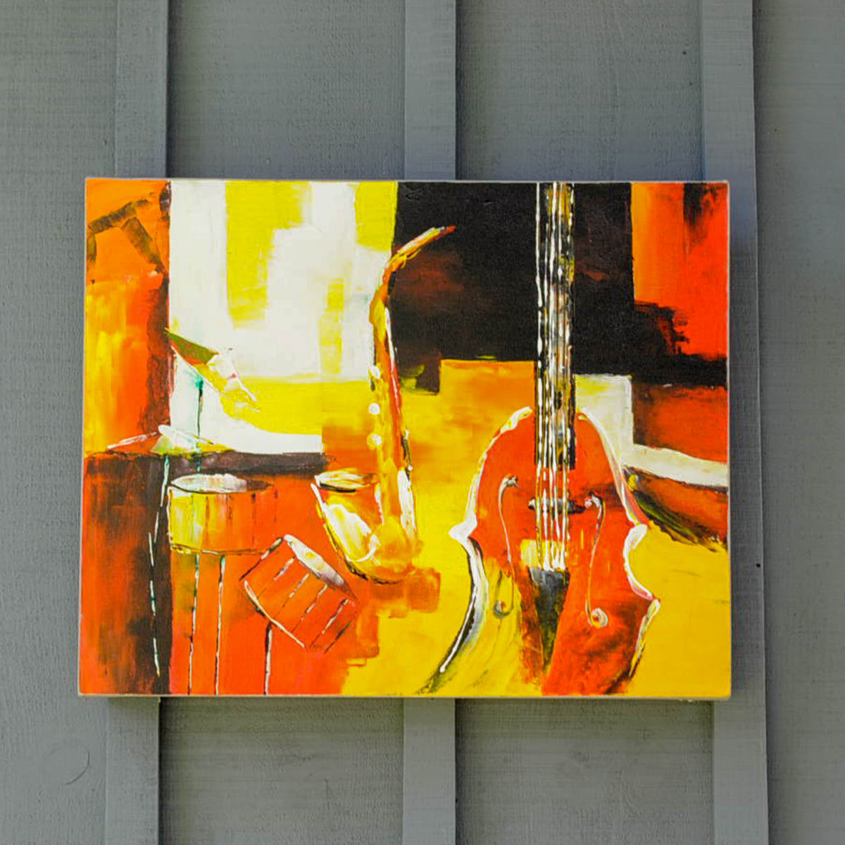 Instruments Acrylic Painting - One World Bazaar