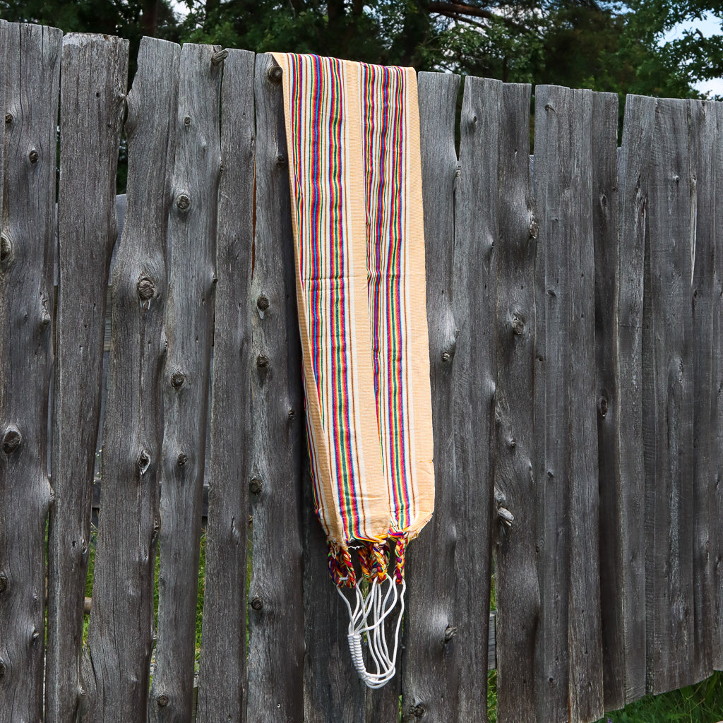 Ecuador Double Hammock - Rainbow – One World Bazaar